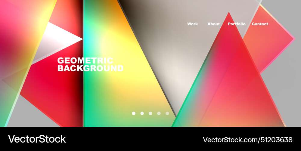 Colorful geometric background with triangles and Vector Image