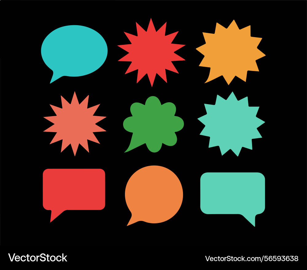 Colorful quote text boxes collection speech Vector Image