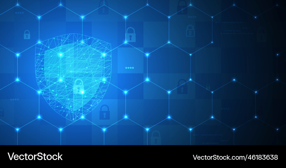 Cyber security and information or network Vector Image