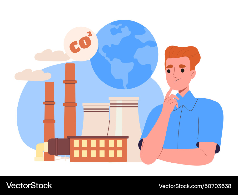 Environmental damage concept Royalty Free Vector Image