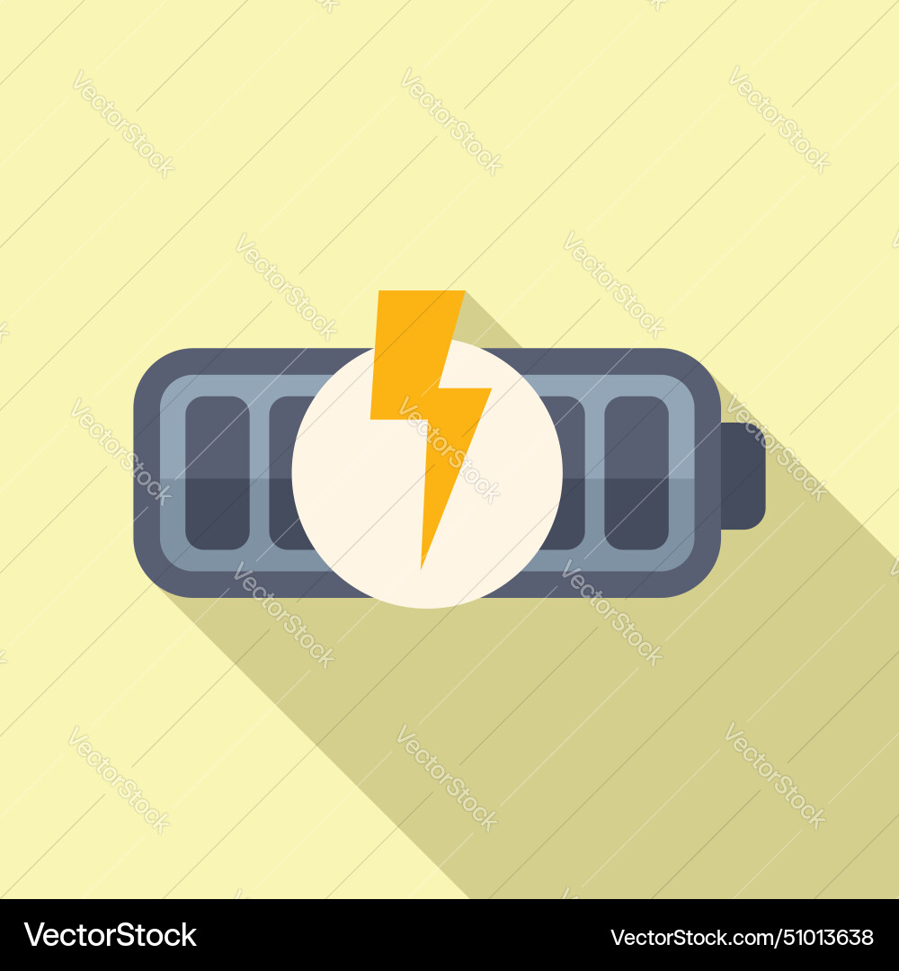 Fast recharging battery icon flat mobile Vector Image