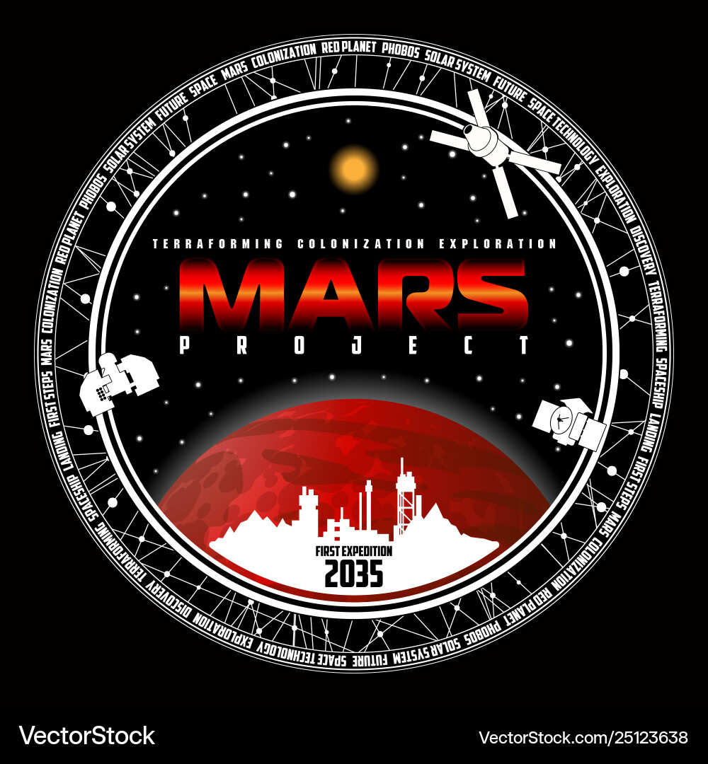 Mars One Is Which Current Logos Mission To Mars Vector Logo.
