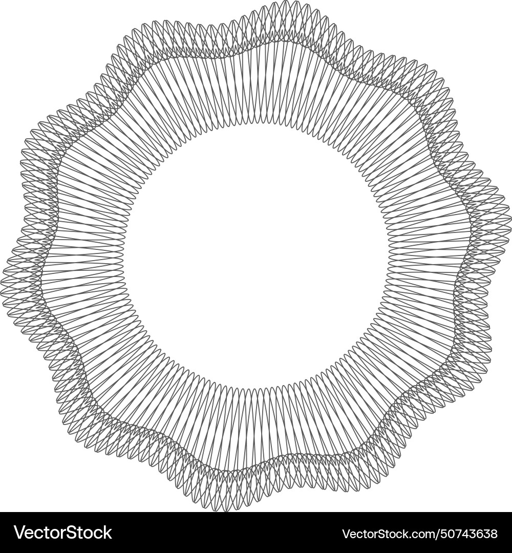 Money watermark emblem round concentric wavy Vector Image