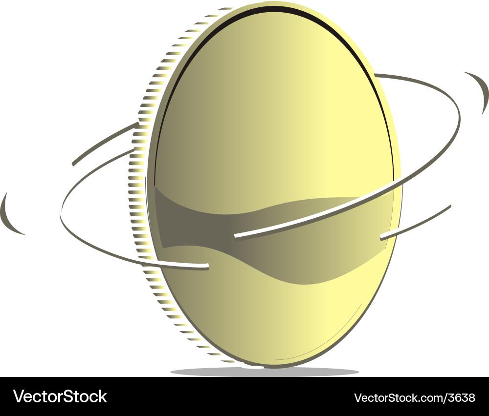 Spinning coin Royalty Free Vector Image - VectorStock