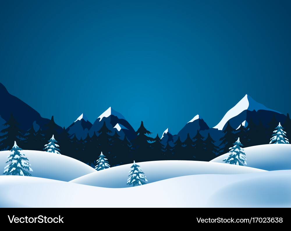 Winter landscape Royalty Free Vector Image - VectorStock