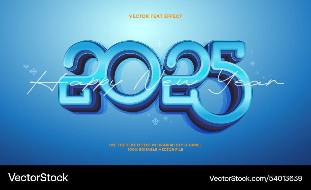 2025 logo design with a blunt round letter style Vector Image