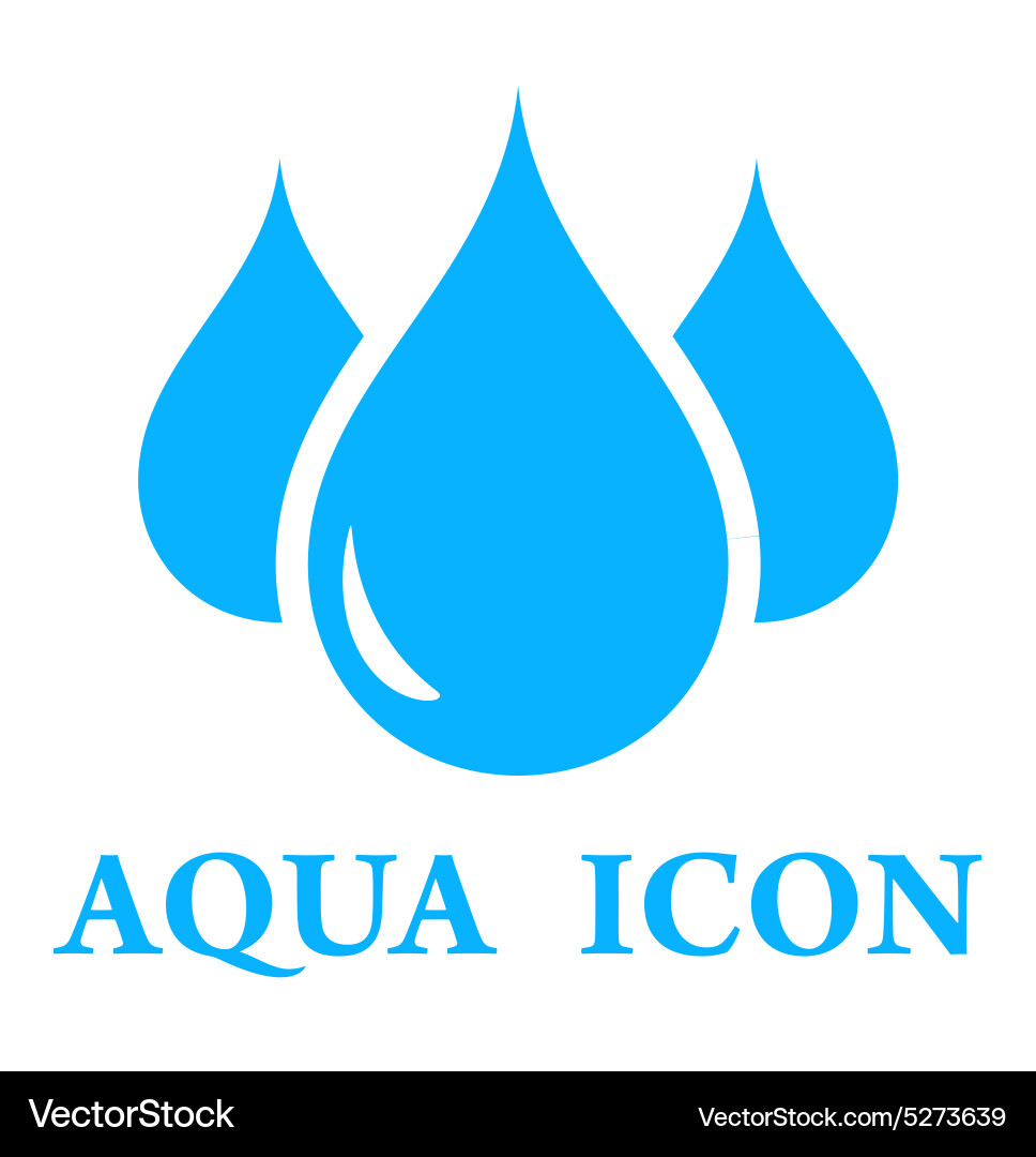 Aqua icon Royalty Free Vector Image - VectorStock