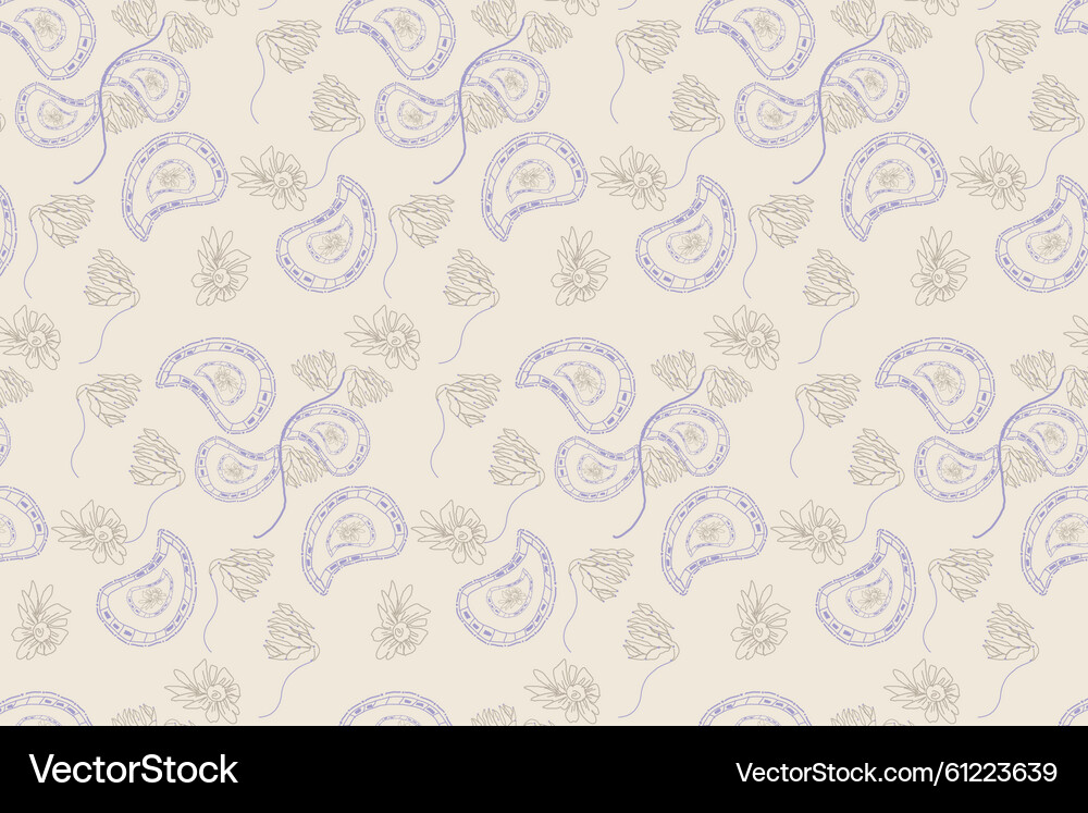 Elegant Paisley Flow Pattern – Royalty-Free Vector | VectorStock