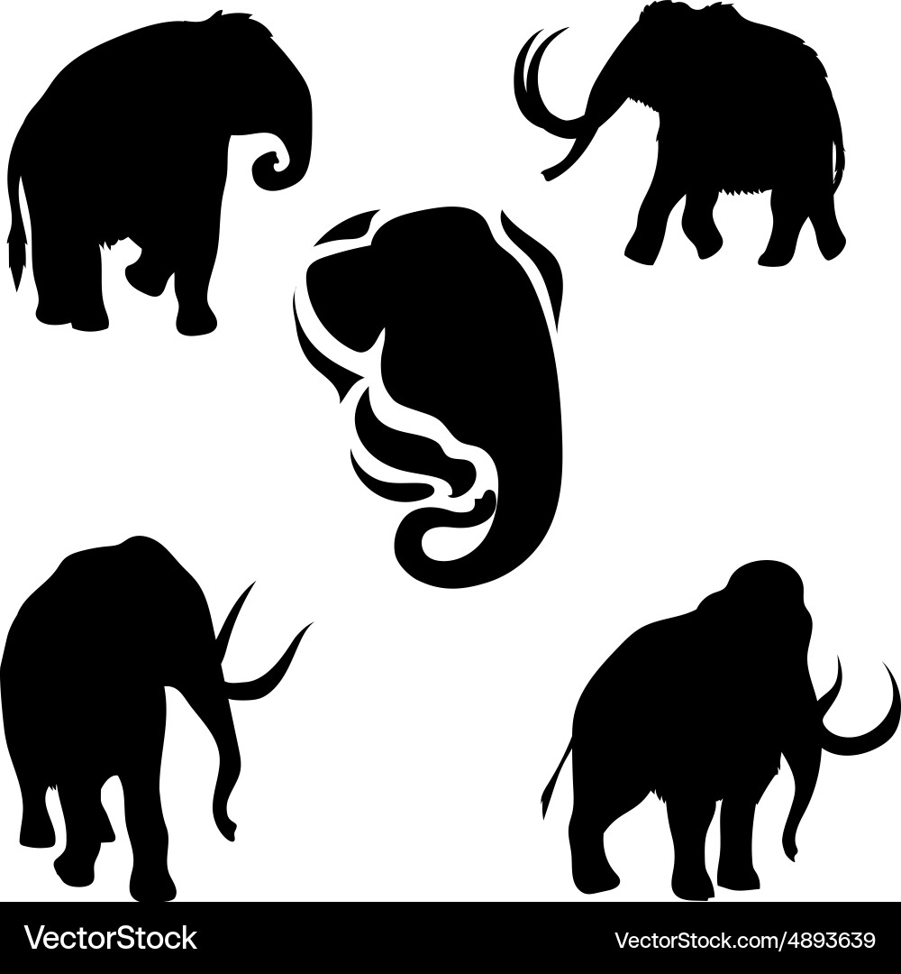 Mammothset Royalty Free Vector Image - VectorStock