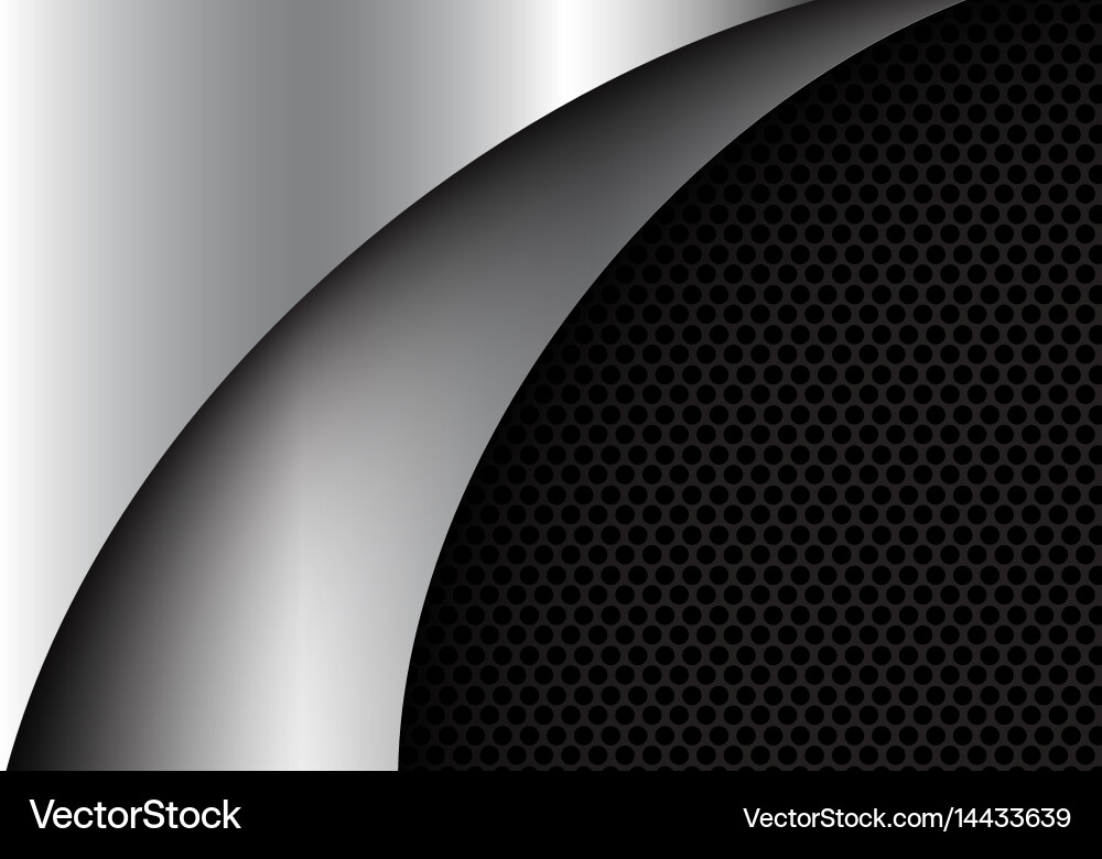 Metallic Silver Curve Surface Royalty Free Vector Image