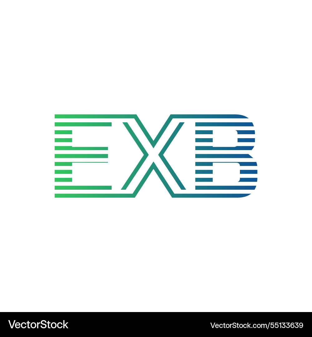 Modern exb logo design letter exb minimalist Vector Image