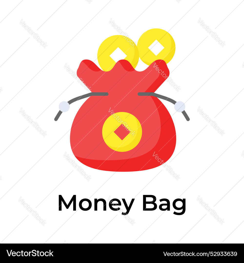Money bag Royalty Free Vector Image - VectorStock