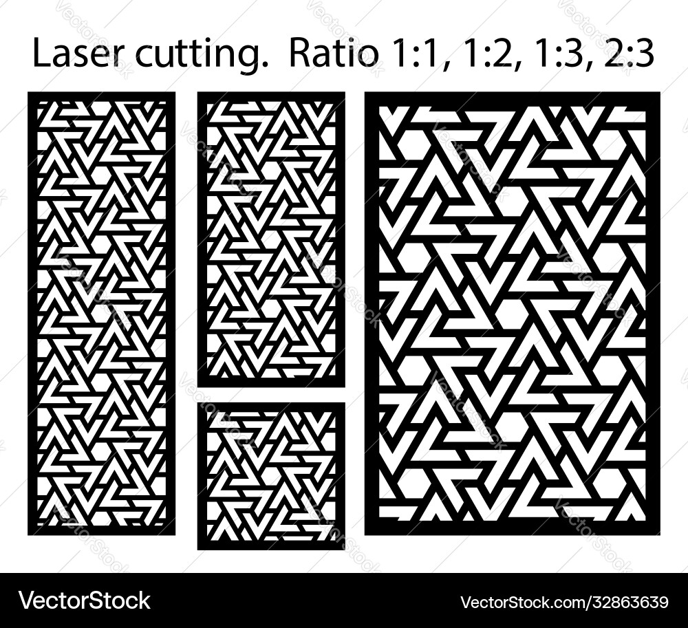 Shade screen privacy fence template laser cut Vector Image
