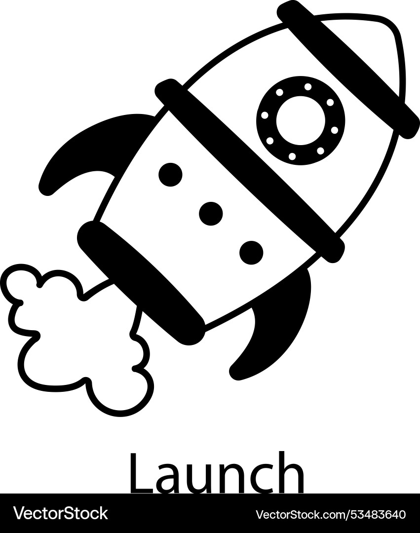 Launch Royalty Free Vector Image - VectorStock