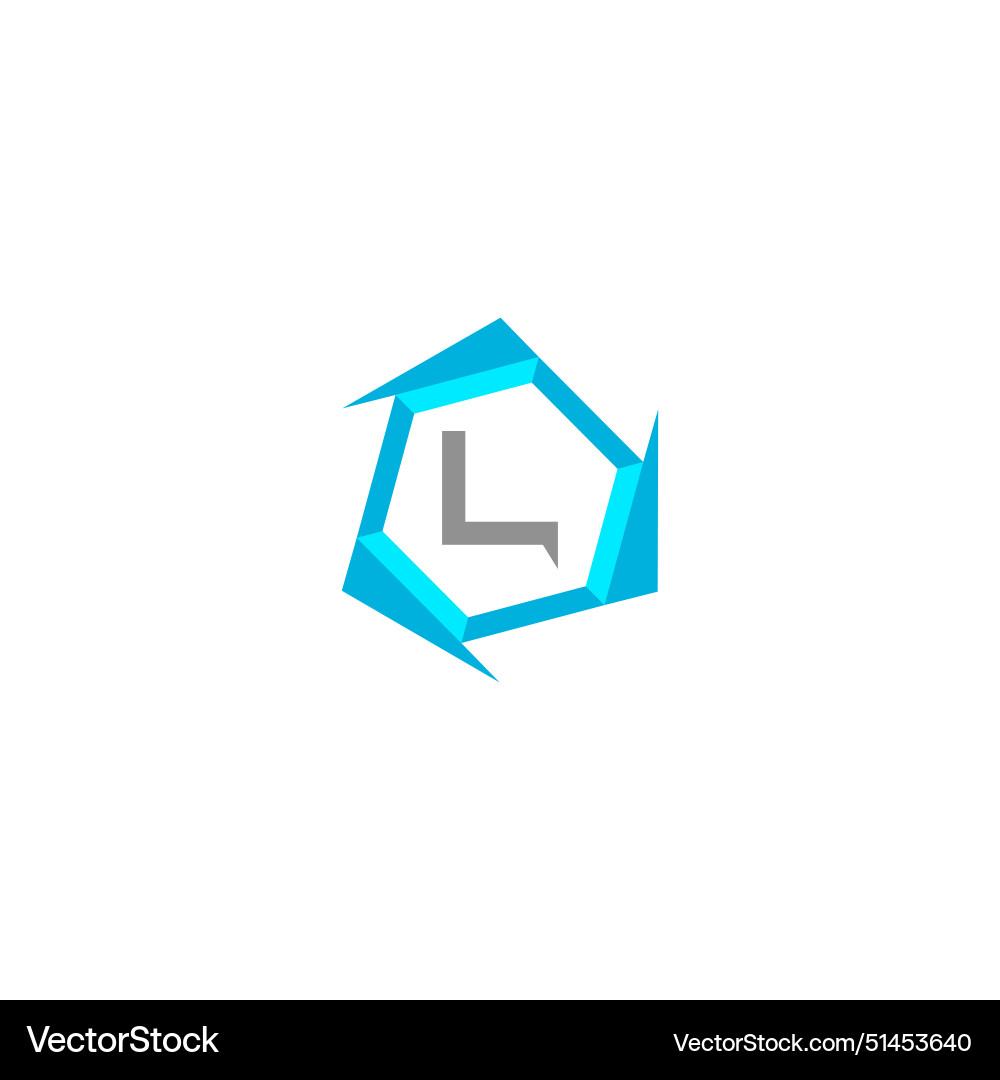 Letter l professional logo icon for tech business Vector Image