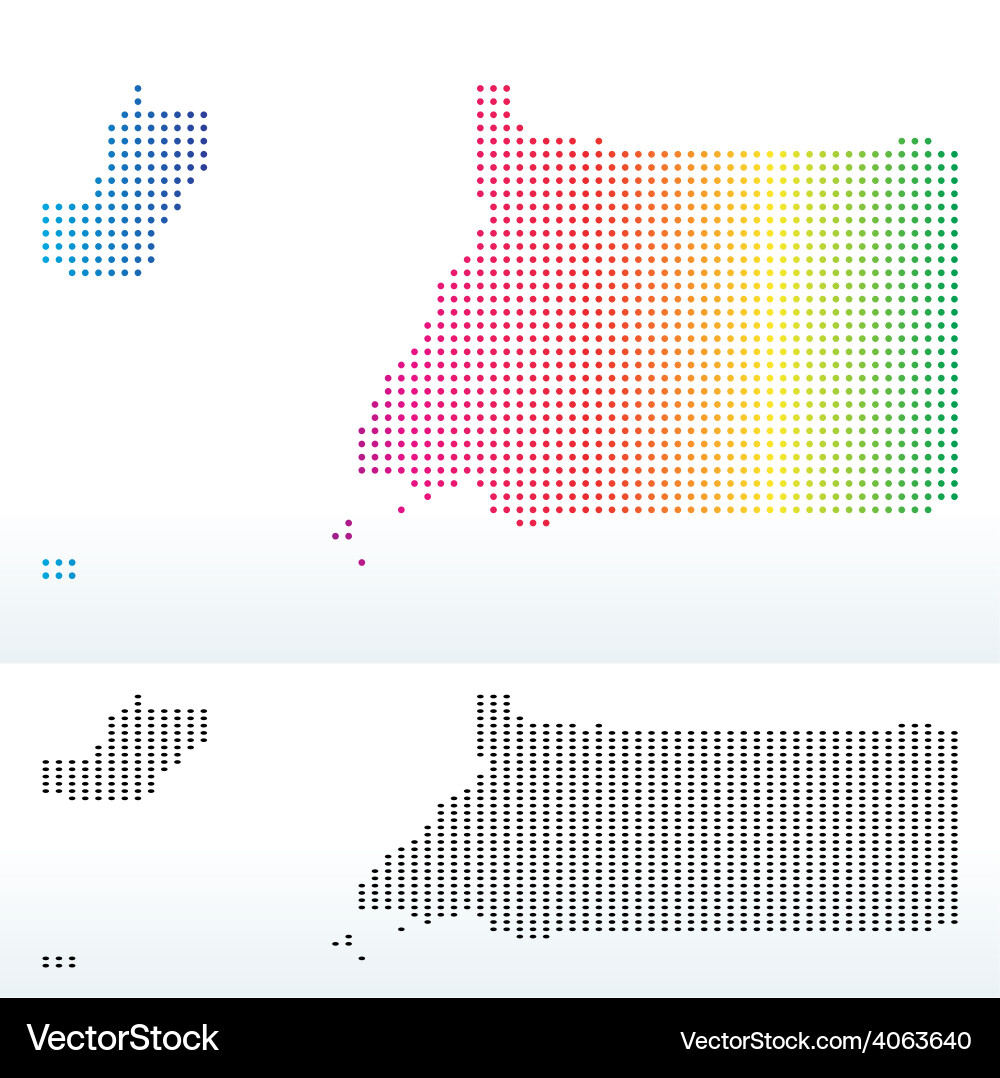 Map of republic equatorial guinea with dot Vector Image