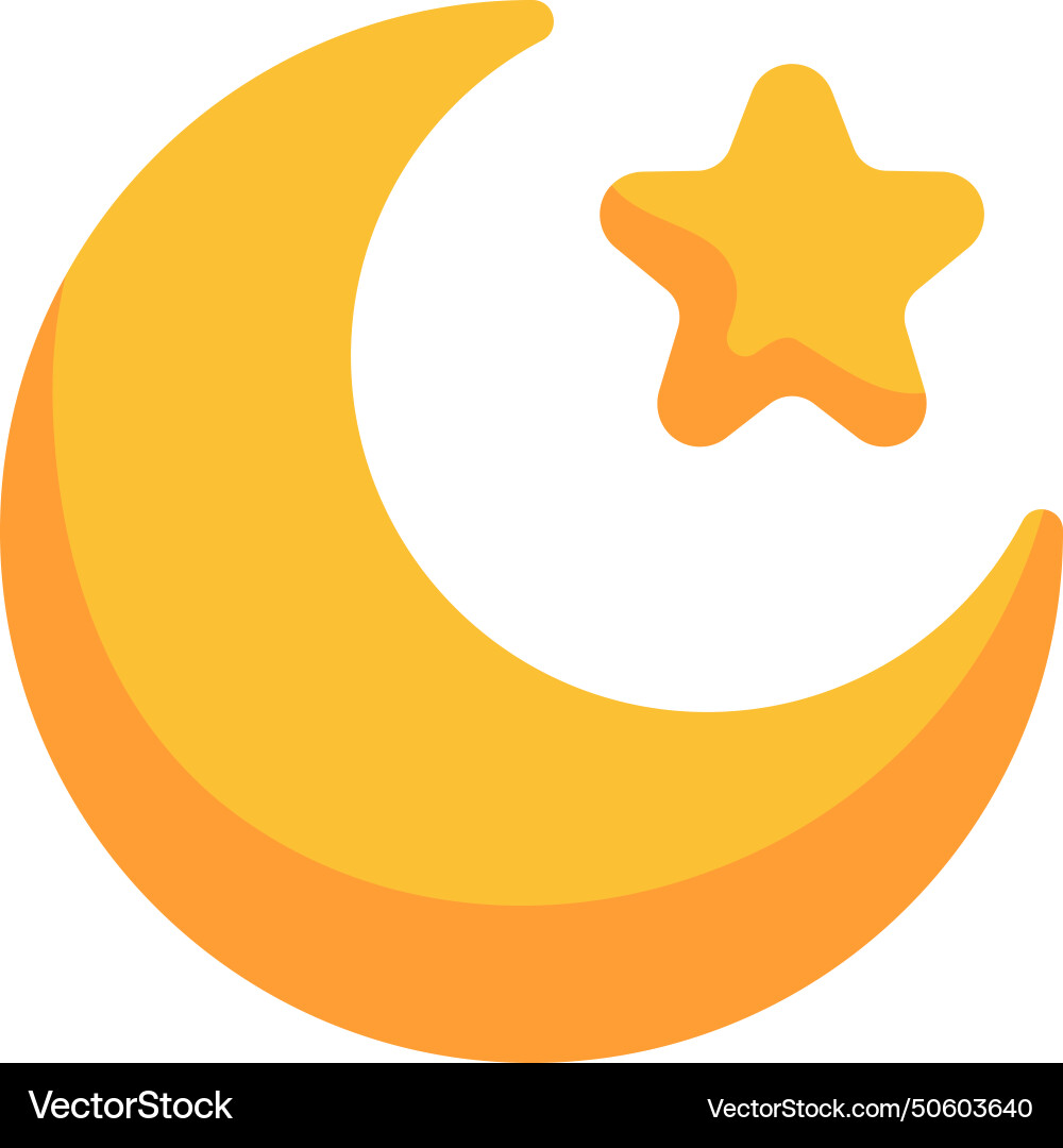 Ramadan crescent moon Royalty Free Vector Image