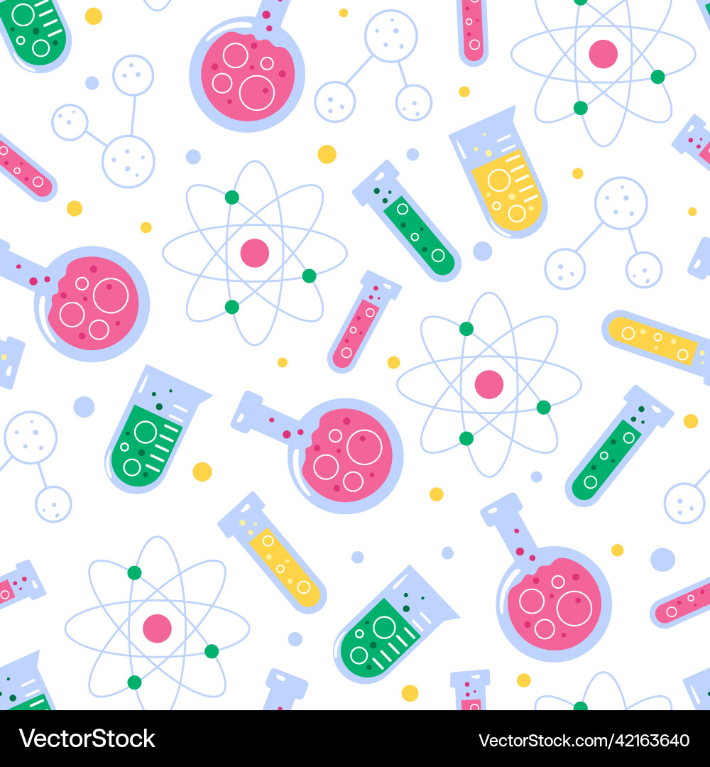 Science medical lab seamless repeat pattern Vector Image