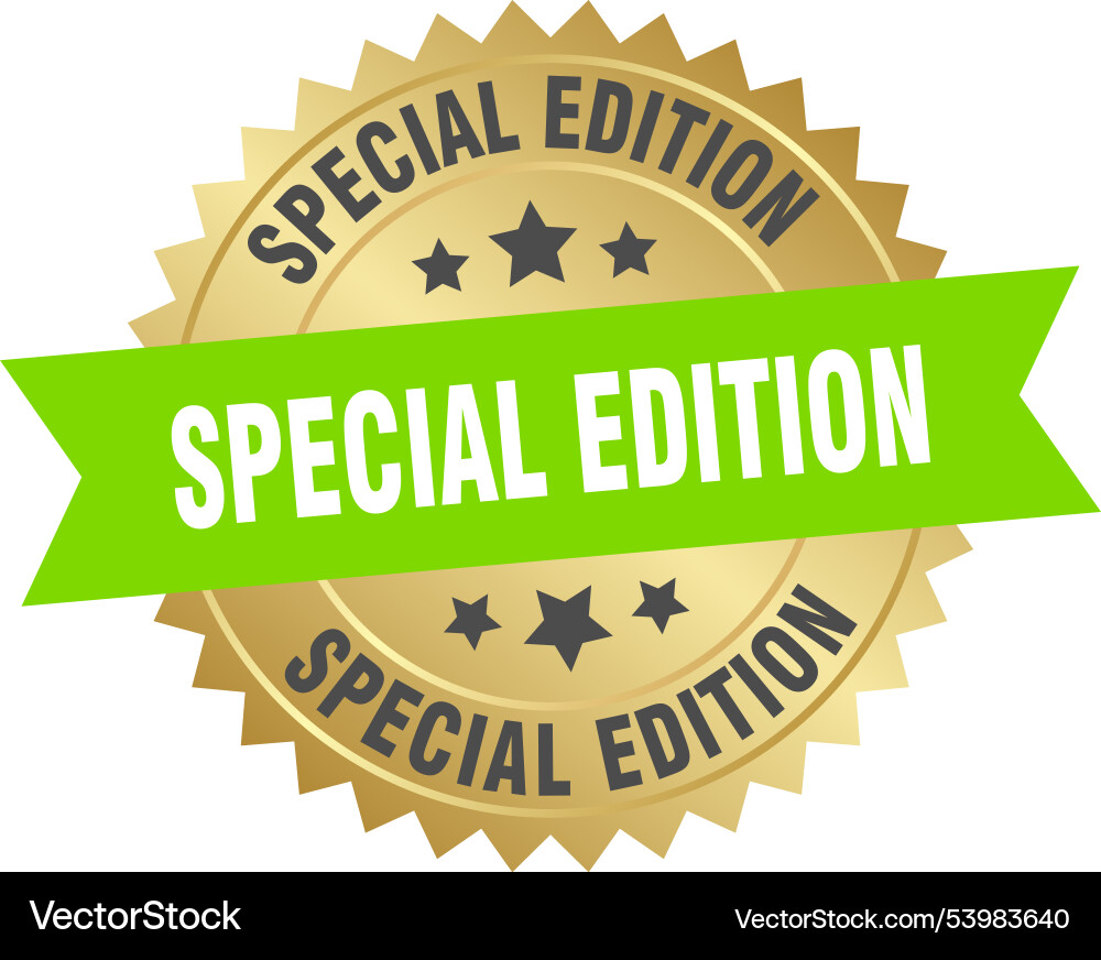 Special edition round green Royalty Free Vector Image