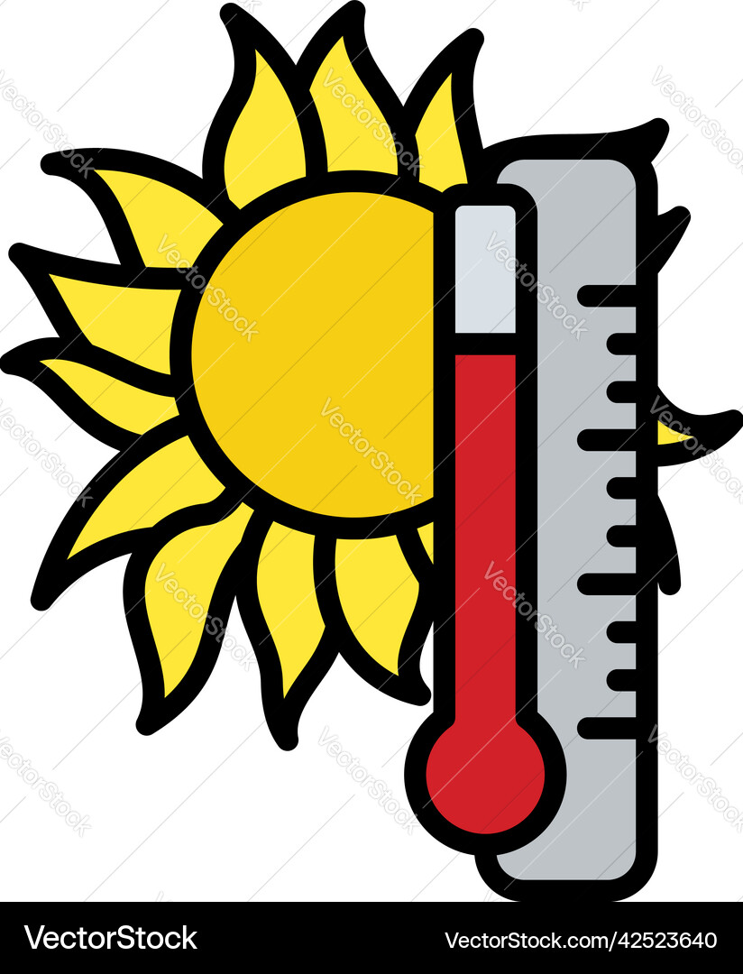 Summer heat icon Royalty Free Vector Image - VectorStock