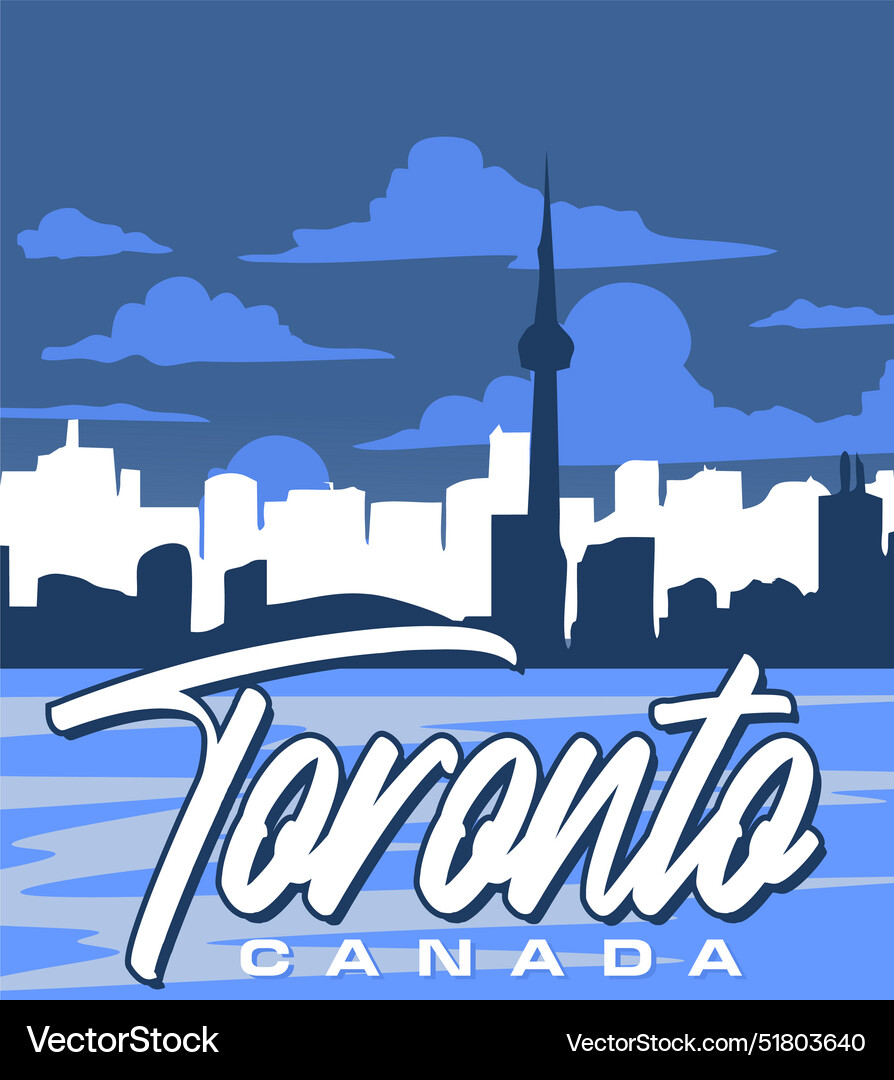 Toronto canada with beautiful views Royalty Free Vector