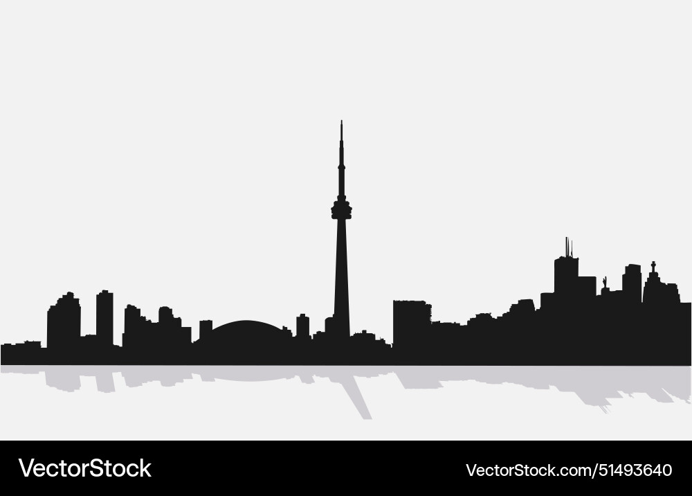 Toronto city skyline Royalty Free Vector Image