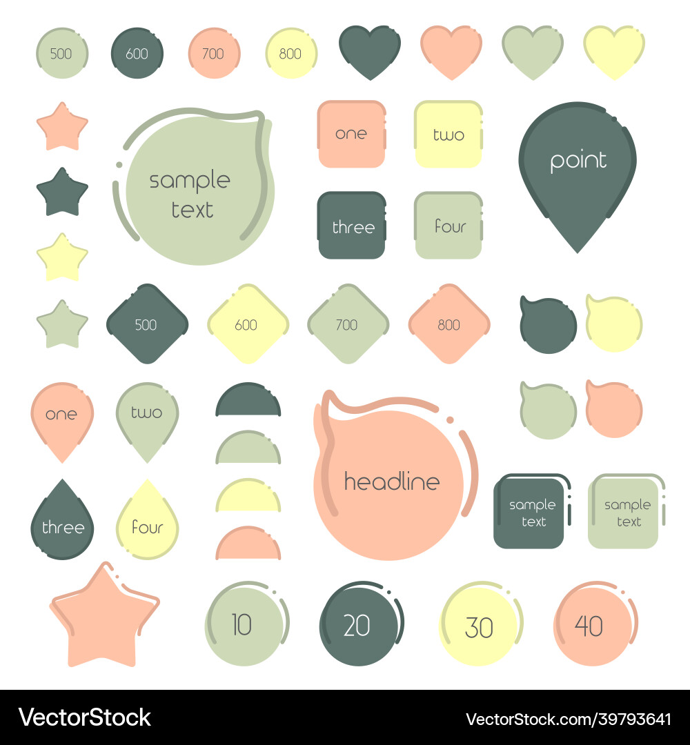 Eine Reihe von trend einfachen flachen Rahmen für Schritt