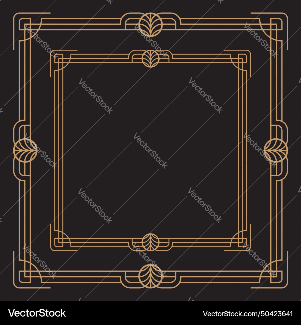 Art deco borders no 02 Royalty Free Vector Image