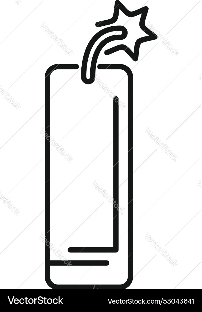 Burning dynamite stick with sparking wick icon Vector Image