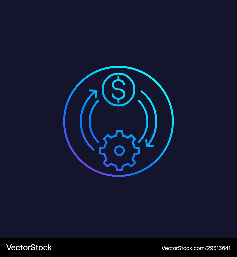Cost efficiency optimization linear icon Vector Image