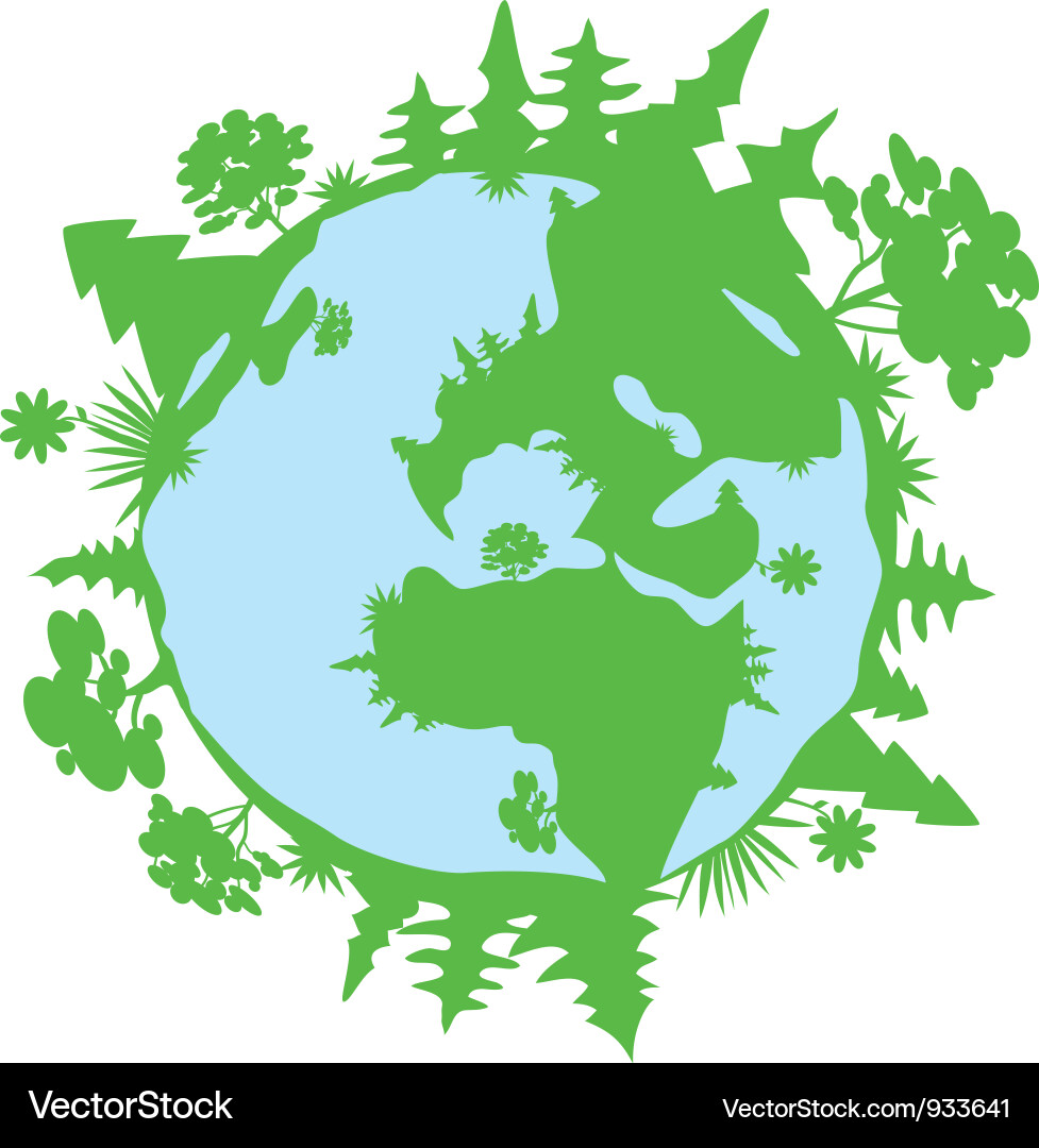 Green planet Royalty Free Vector Image - VectorStock
