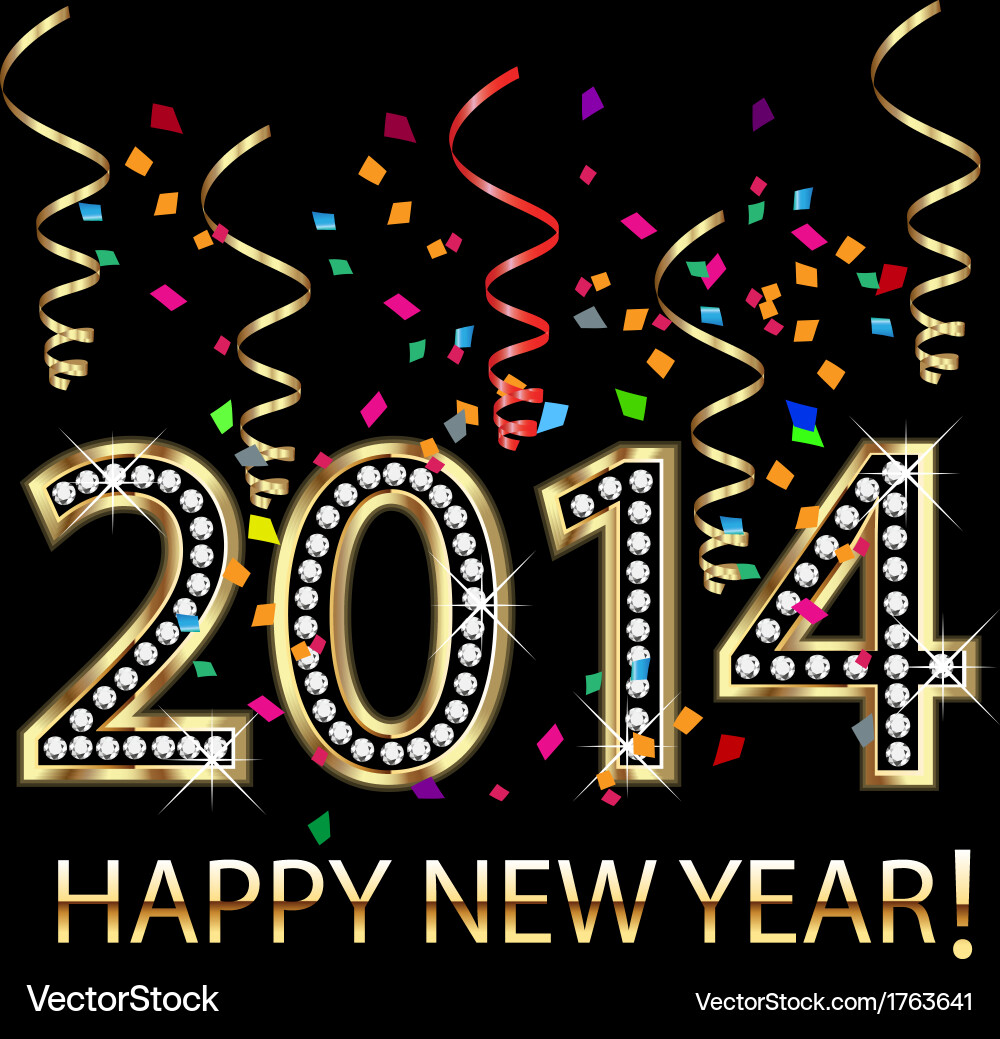 Happy new year 2014 Royalty Free Vector Image - VectorStock