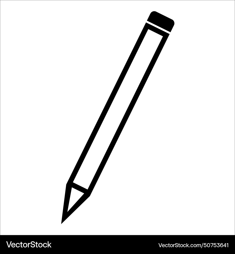 Pencil icon symbol Royalty Free Vector Image - VectorStock