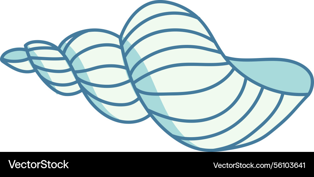 Spiral seashell drawing Royalty Free Vector Image