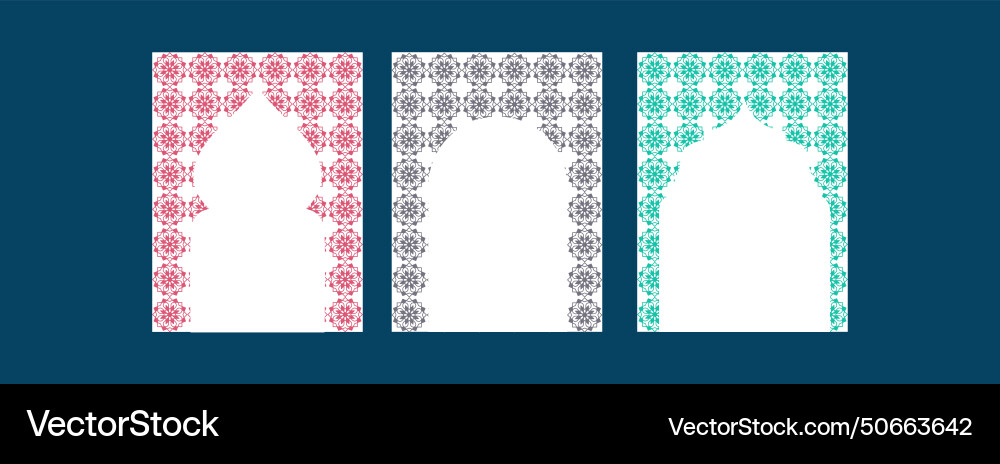 Arabic pattern set Royalty Free Vector Image - VectorStock