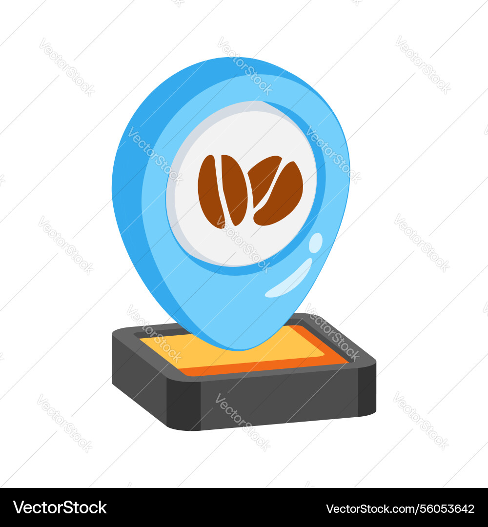 Coffee shop location Royalty Free Vector Image