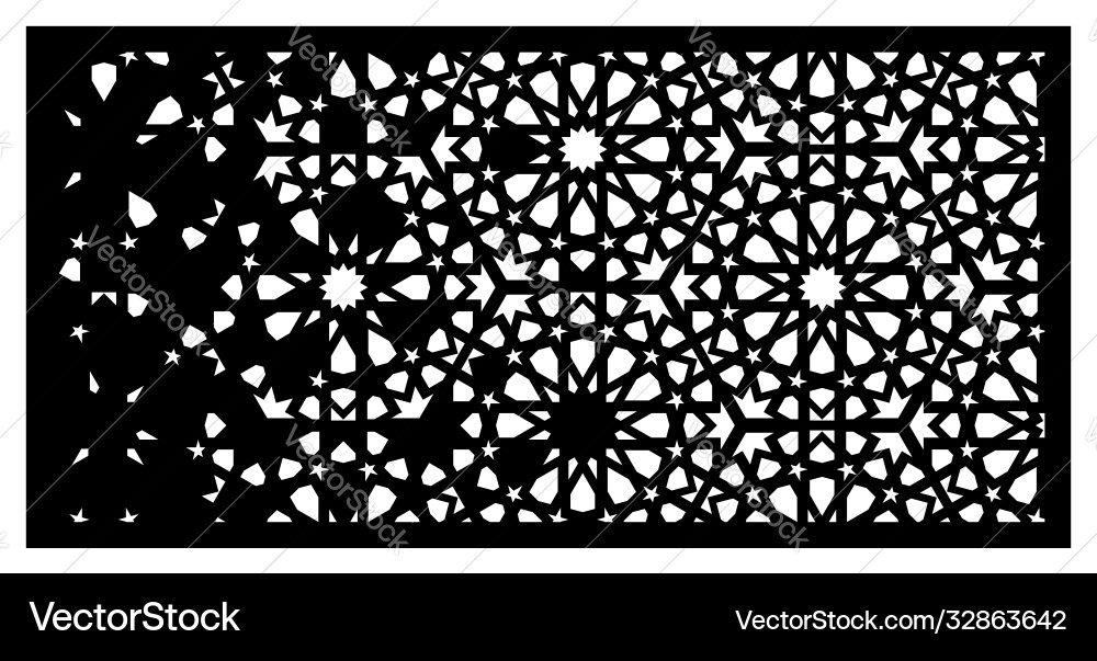 Islamic Arabesque Panel Template Royalty Free Vector Image