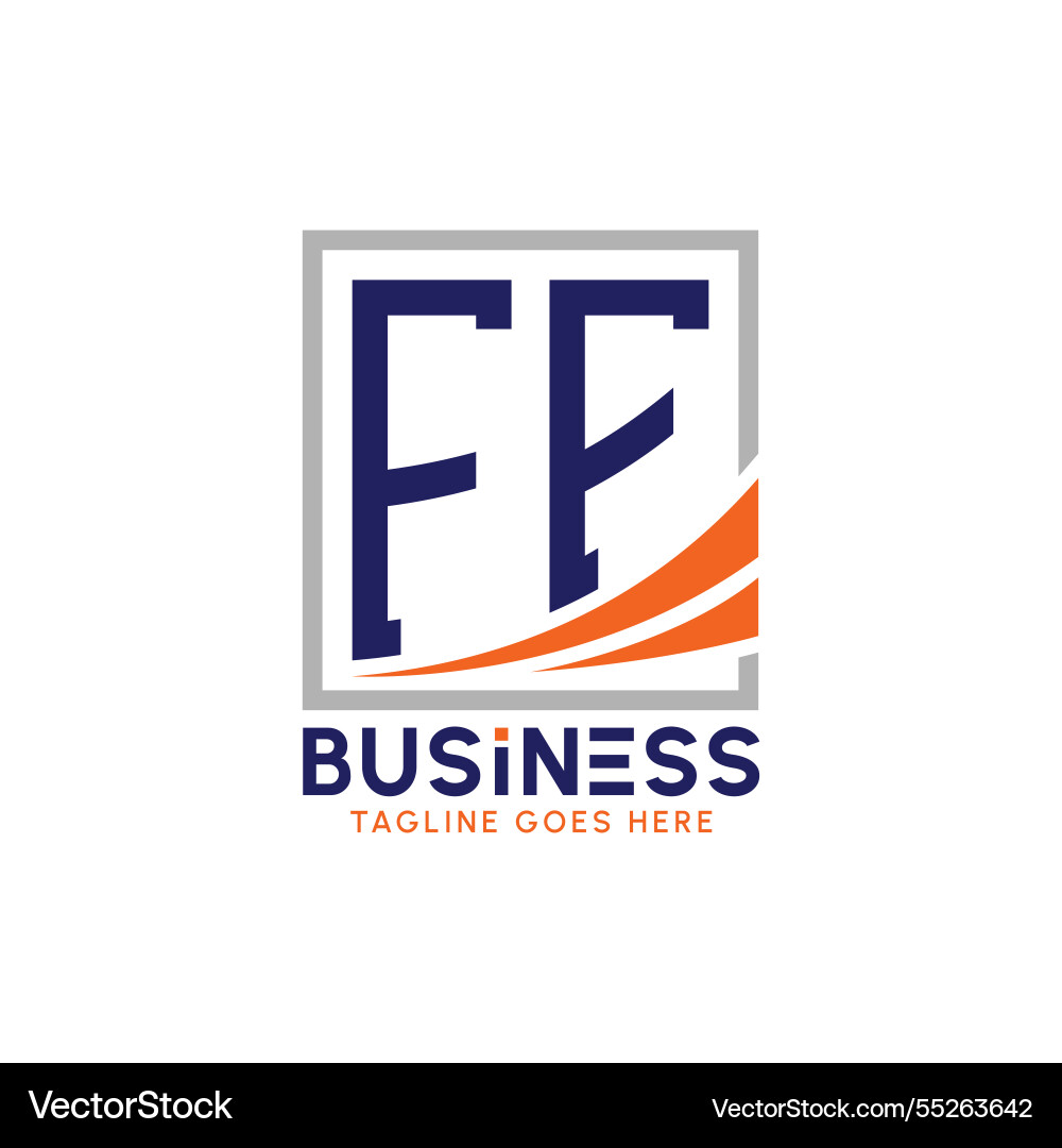 Letter ff business logo modern Royalty Free Vector Image