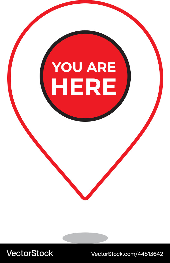 Location Pointer Pin - You Are Here Royalty Free Vector