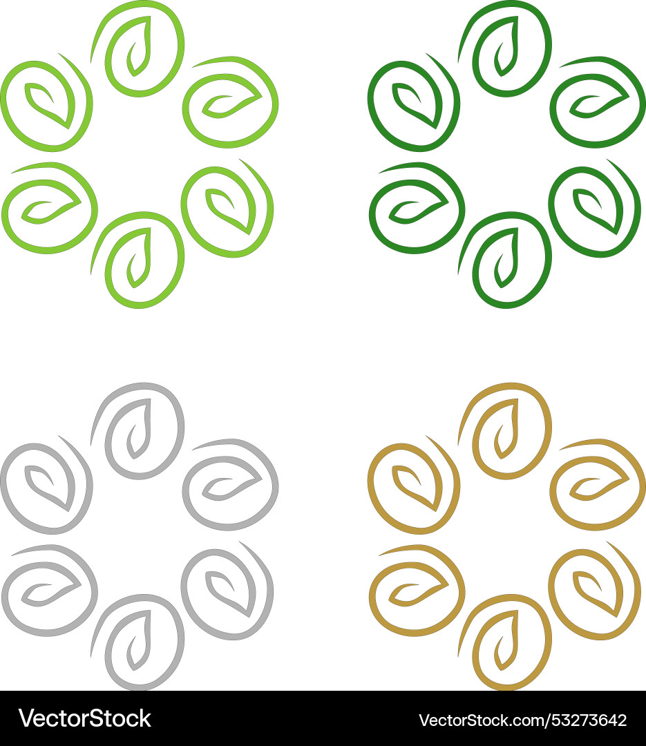 Natural leaves sign symbol logo Royalty Free Vector Image
