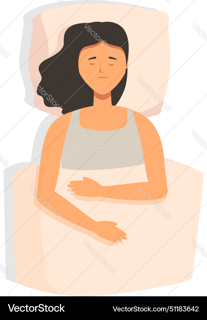 Resting female icon cartoon room Royalty Free Vector Image