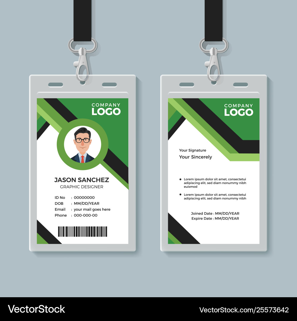 Simple corporate office identity card design Vector Image