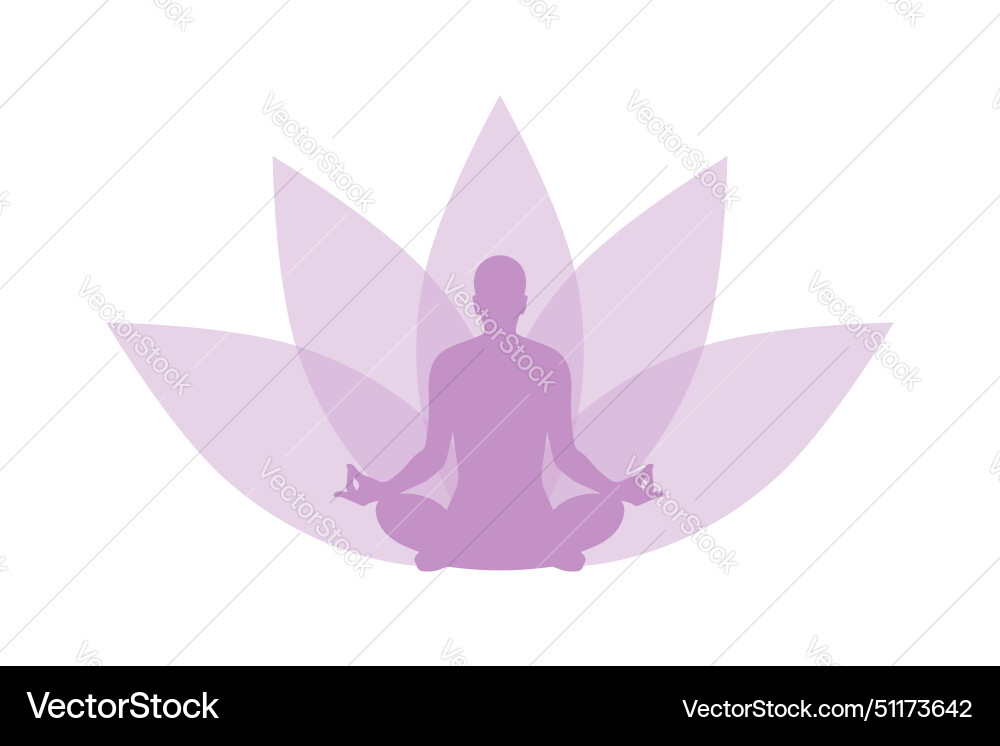 Yoga emblem Royalty Free Vector Image - VectorStock