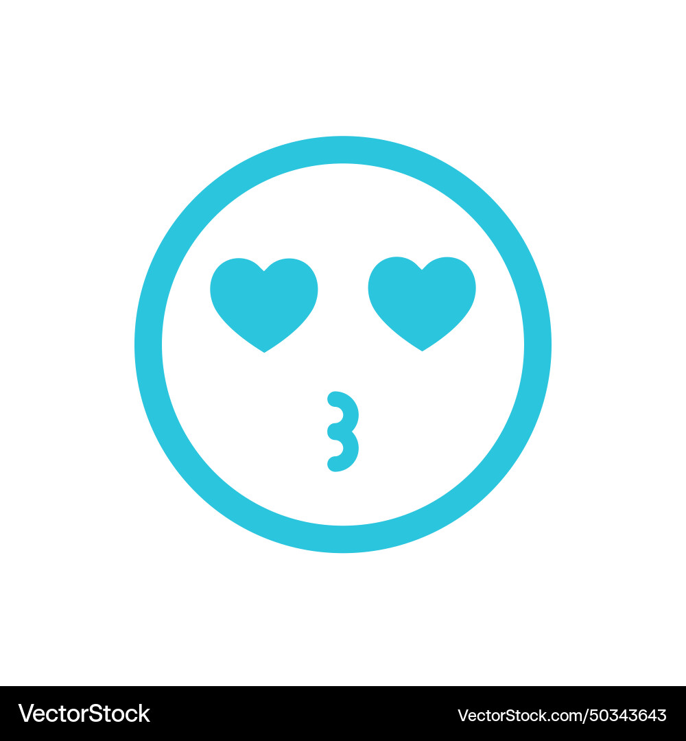 Adore emoji icon from blue set Royalty Free Vector Image