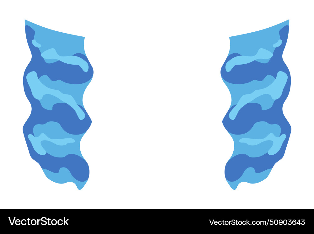 Cartoon tear drops icon sorrow cry streams Vector Image