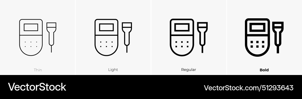 Doppler fetal monitor icon thin light regular Vector Image