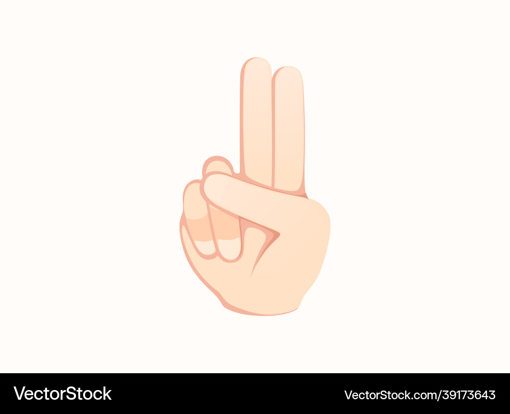 Hand points with two fingers icon gesture Vector Image