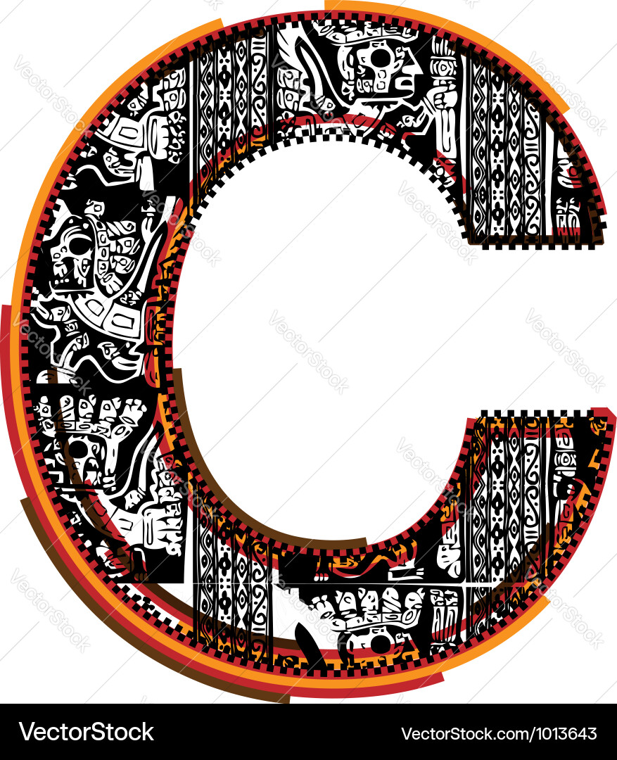 Incas font Royalty Free Vector Image - VectorStock
