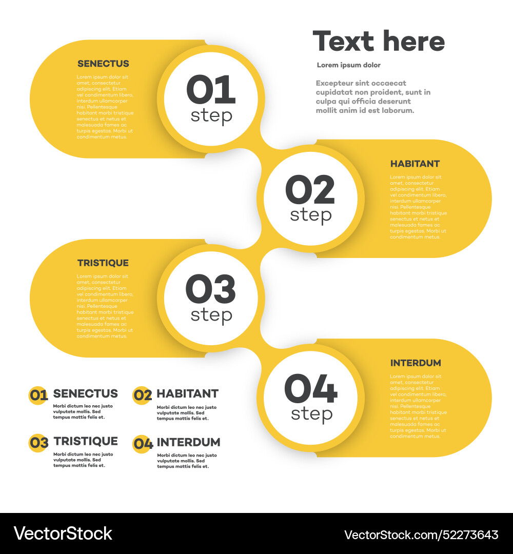 Infographic template timeline process 4 step Vector Image