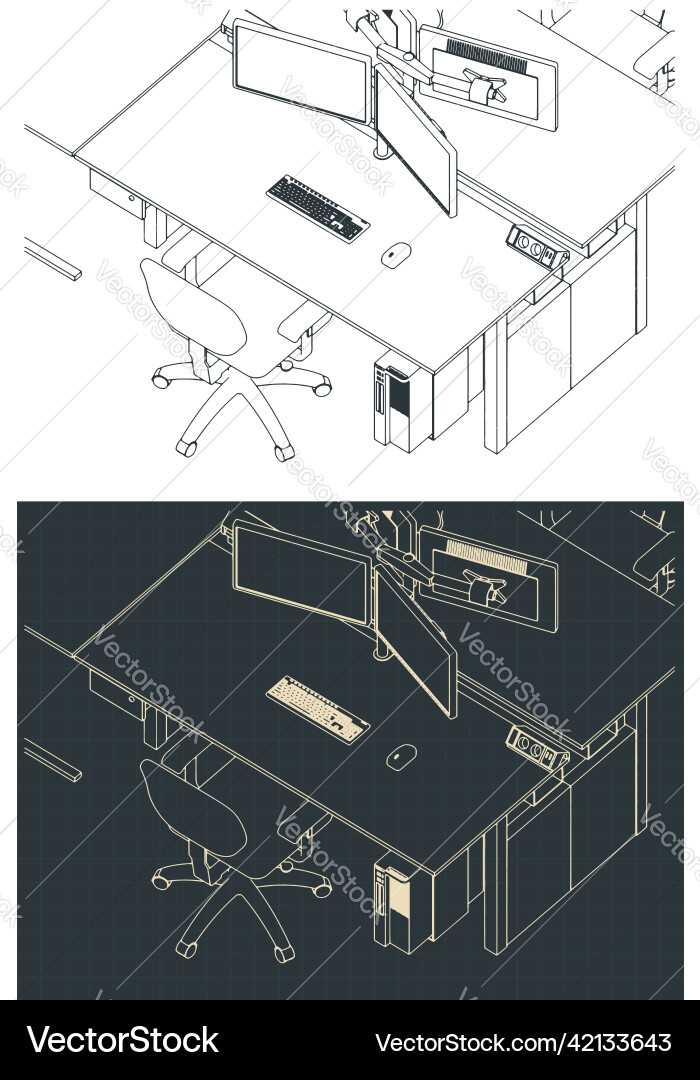 Modern workplace close up Royalty Free Vector Image